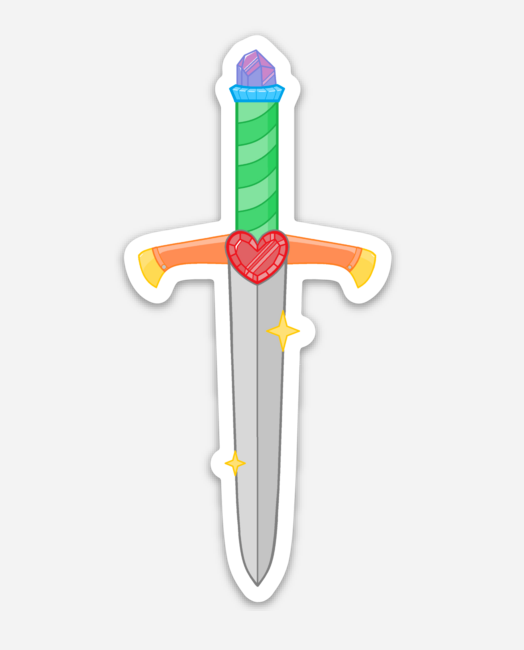 Heart Sword- Rainbow – Flickerwood Forge